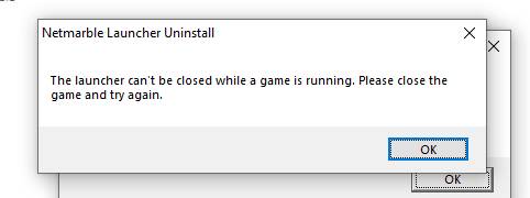 Unable to launch/uninstall Netmarble Launcher - Ni no Kuni: Cross Worlds