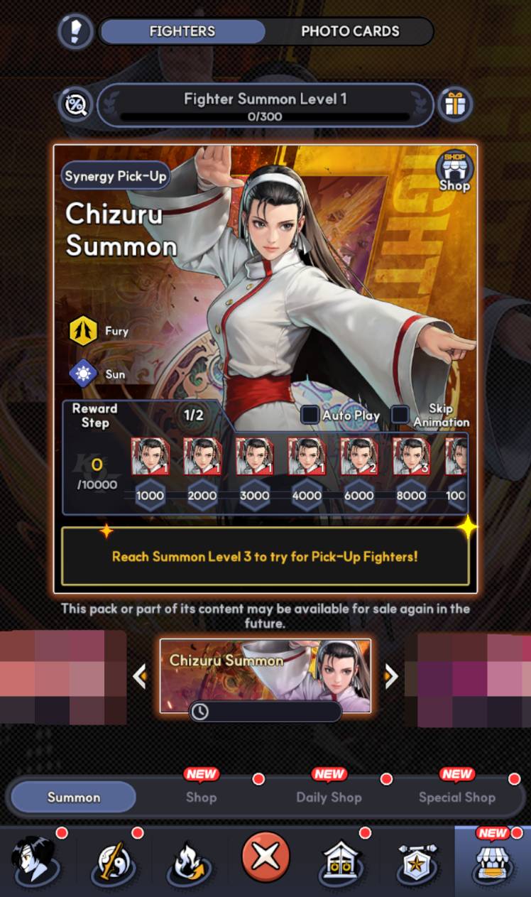 Chizuru Kagura Synergy Pick-Up Summon Event - THE KING OF FIGHTERS AFK