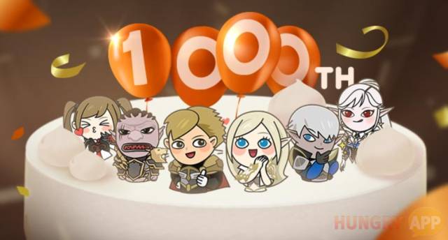 리니지 2 레볼루션 공식 커뮤니티 헝그리앱 1000일 기념 대규모 이벤트 다양한 보상이 쏟아진다 Netmarble Forums