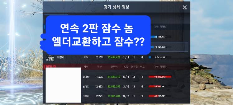리니지 2 레볼루션 공식 커뮤니티 대전장 잠수 놈 실명 공개 Netmarble Forums