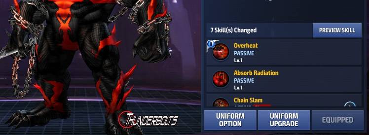 Red Hulk newest uniform Passive skill Bug / problem - MARVEL Future Fight