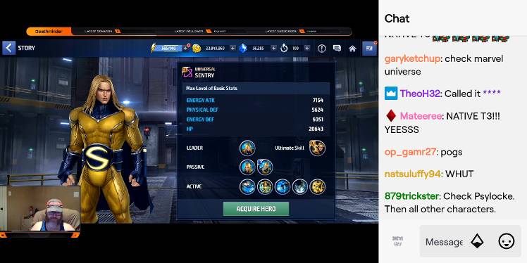 Sentry is the first native t3 - MARVEL Future Fight