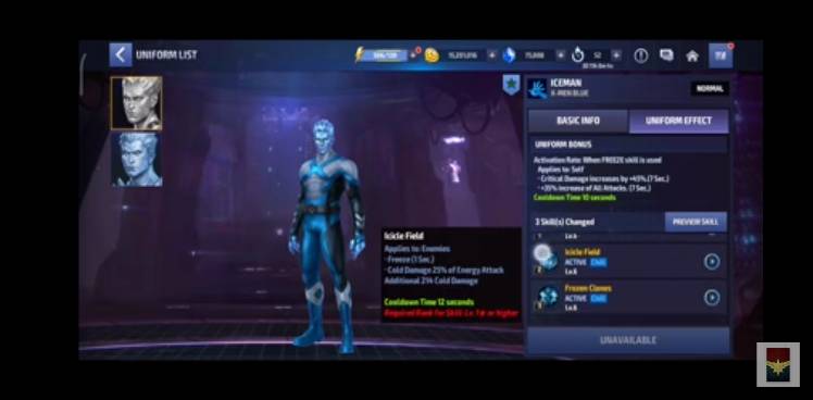 All New characters and uniforms Options, skills - MARVEL Future Fight