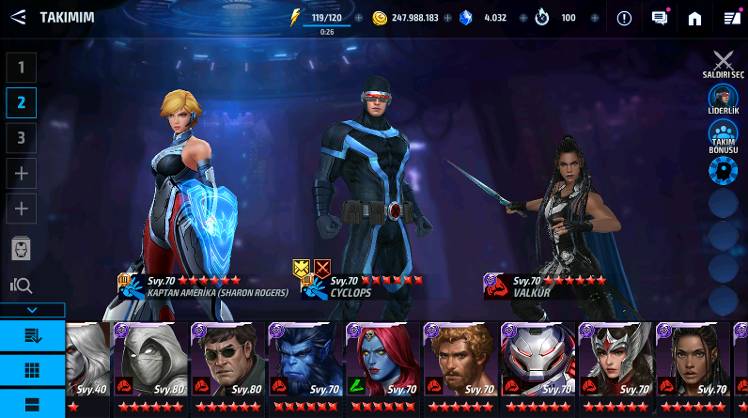 [Sharon Team Build / Sleexy] - MARVEL Future Fight