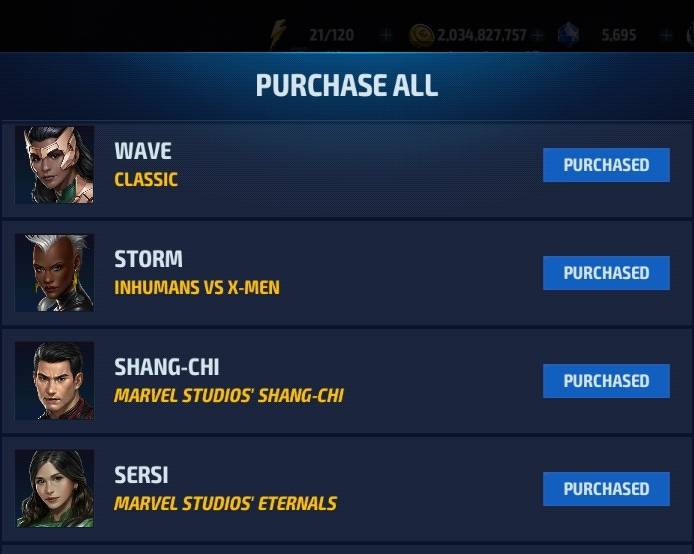 Bought all best unis..16k crystal - MARVEL Future Fight