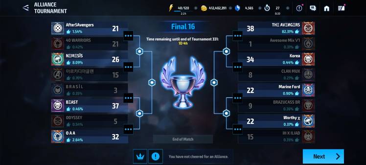 [Alliance Tournament Cheer/THE AVENGERS/Rauno123] - MARVEL Future Fight