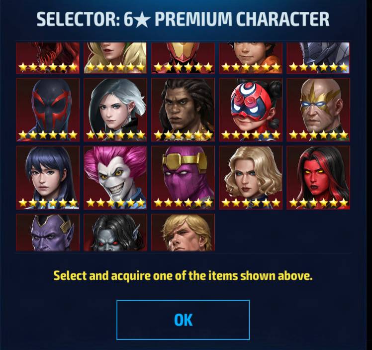 Best pick from Premium Selector - MARVEL Future Fight