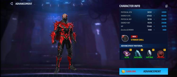 Shortage of SOUL OF THE FALTINE - MARVEL Future Fight