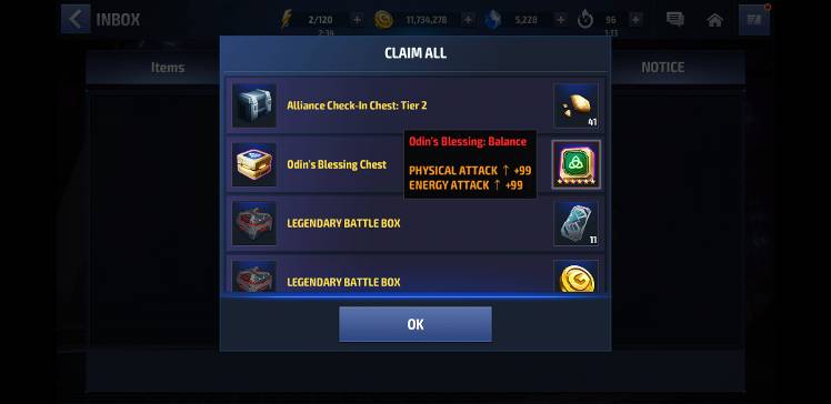 Which one odin blessing you get - MARVEL Future Fight