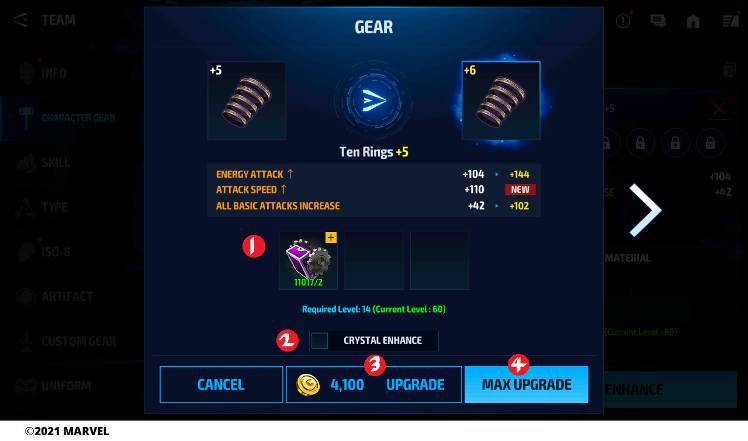 Character Gear Upgrade Guide - MARVEL Future Fight