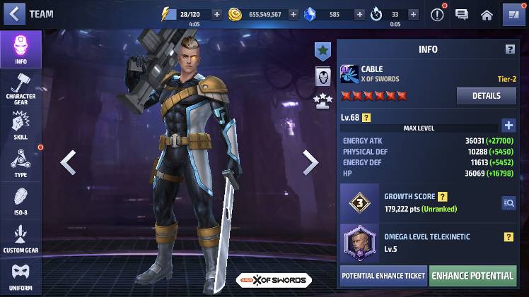 What Ctp is good for cable? Rage or Energy? - MARVEL Future Fight