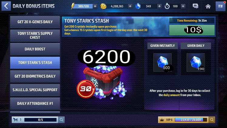 New Stark Stash Pack - MARVEL Future Fight