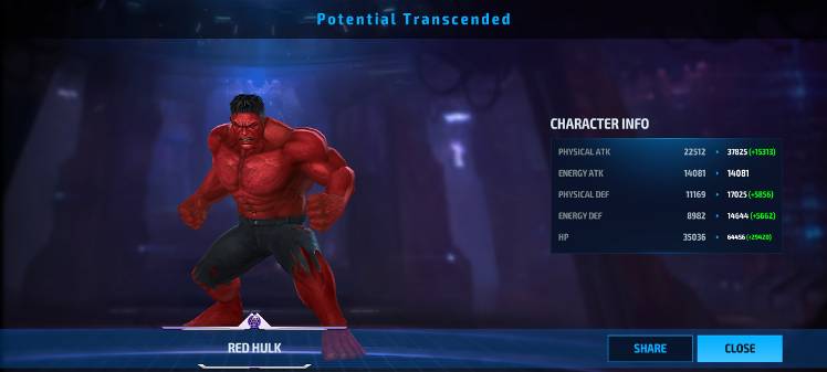 48TH TRANSCENDED CHARACTER - RED HULK 😡 - MARVEL Future Fight