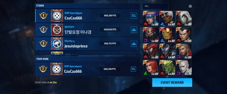 Rank 1 Storm - MARVEL Future Fight