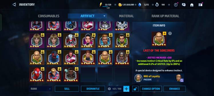 Wonga 6ix star artifact - MARVEL Future Fight