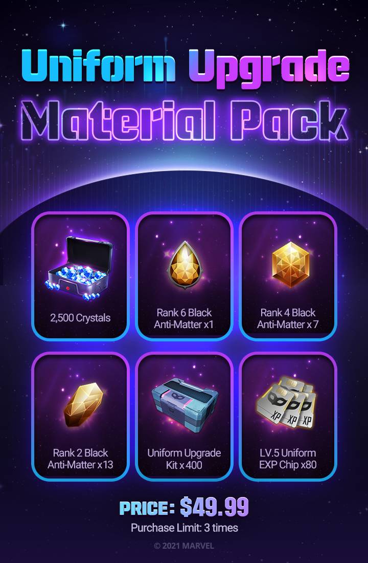 Uniform Upgrade Material Pack - MARVEL Future Fight