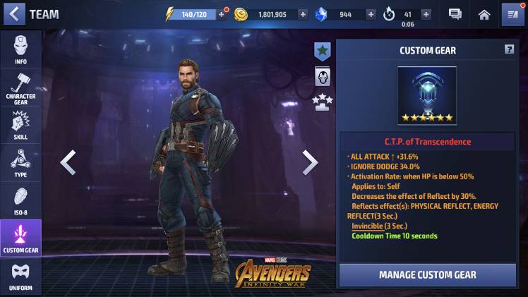 Captain America Build Support - MARVEL Future Fight