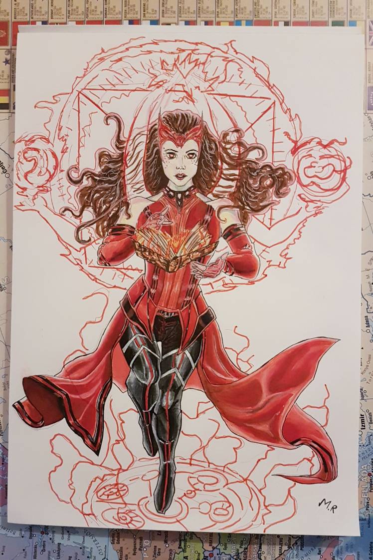 DRAWING : WANDA-THE SCARLET WITCH - MARVEL Future Fight