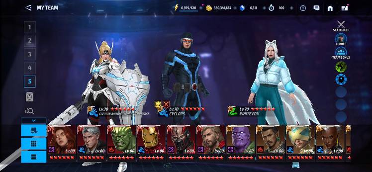 [Sharon Team Build / cage1123] - MARVEL Future Fight