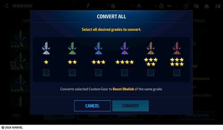 Custom Gear Guide - MARVEL Future Fight