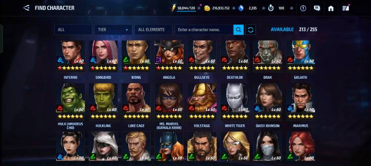 Suggestion regarding character advancement - MARVEL Future Fight