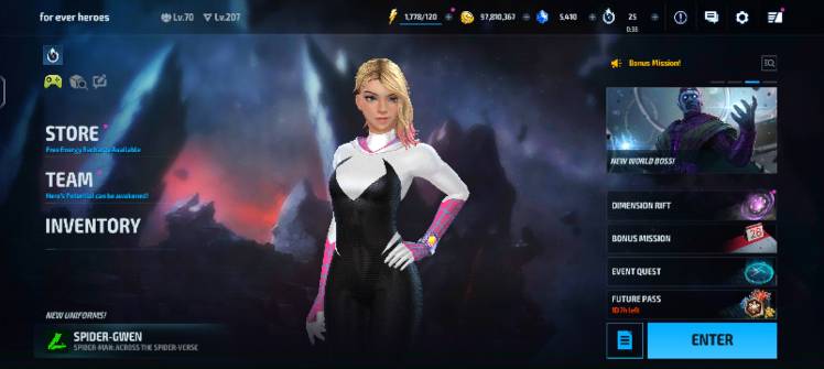 Why does Gwen have her mask for a split second? - MARVEL Future Fight