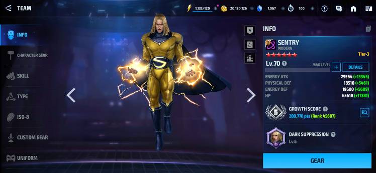 This is my SENTRY story. - MARVEL Future Fight