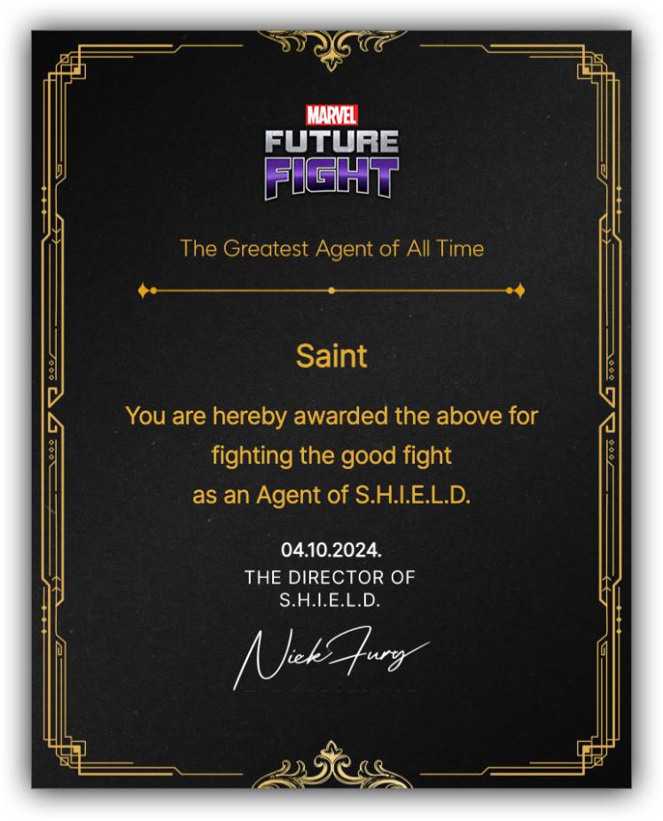 [Agent Awards to You! / ᴠɴʙɪɪঔৡSaint ] - MARVEL Future Fight