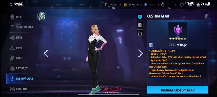 Ctp rage stats - MARVEL Future Fight