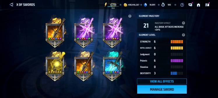 World's first 6 stone sword - MARVEL Future Fight