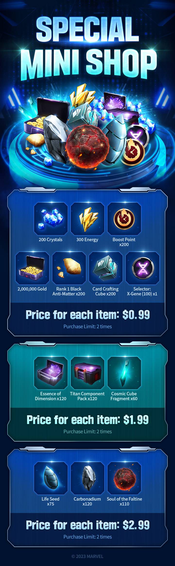 Special Mini Shop Open MARVEL Future Fight