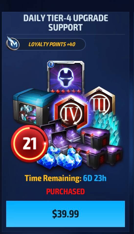 Daily T4 Upgrade Support - Selectable Characters - MARVEL Future Fight