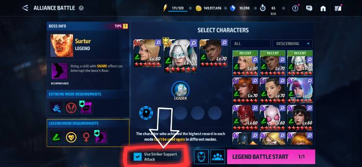 Striker Support Attack?? - MARVEL Future Fight