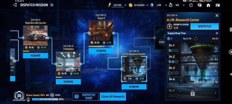 idea suggestion for dispatch duty sector 14-4. - MARVEL Future Fight