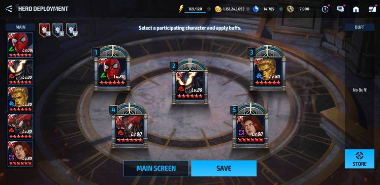 my 5 tier 4 characters - MARVEL Future Fight