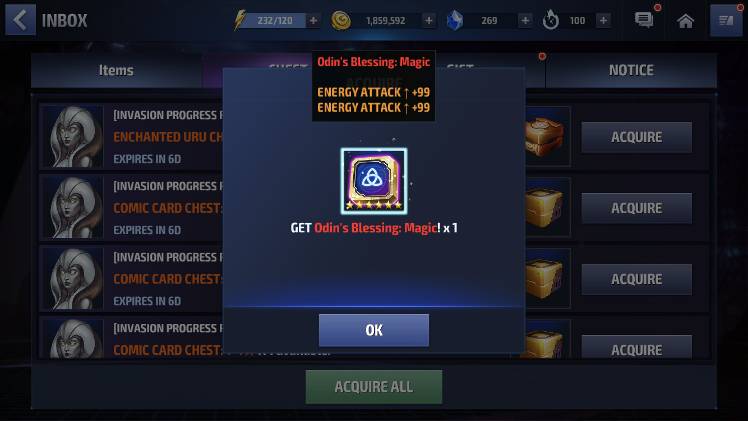 Which one odin blessing you get - MARVEL Future Fight