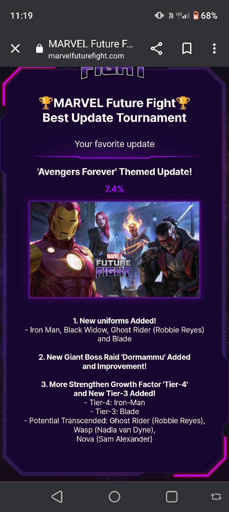 best update because first time t4 introduced in the game this update ...