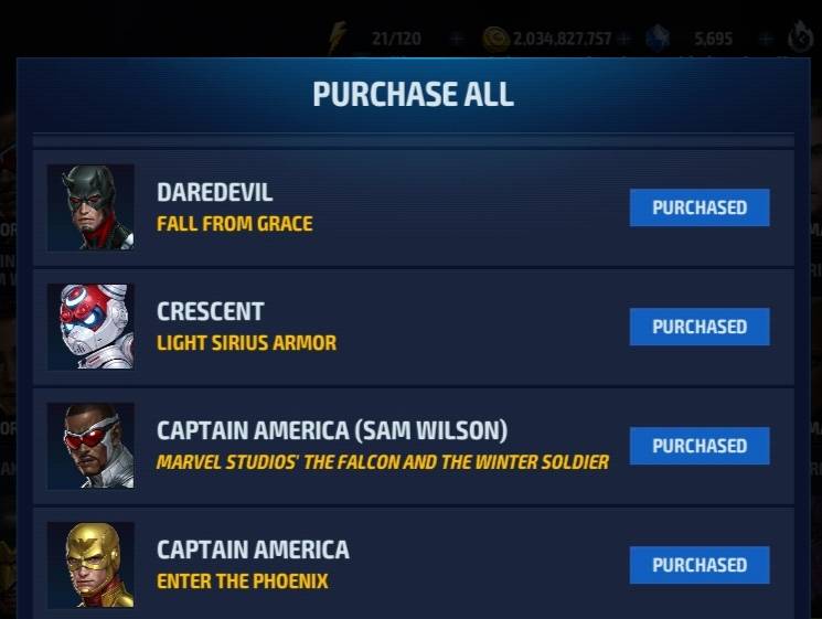 Bought all best unis..16k crystal - MARVEL Future Fight