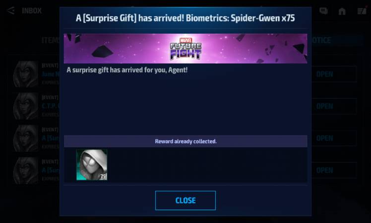 Sneak peak for Spider gwen towmorrow - MARVEL Future Fight