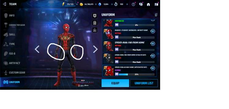 Maybe it is some mistake with Inter Suit SM ? - MARVEL Future Fight