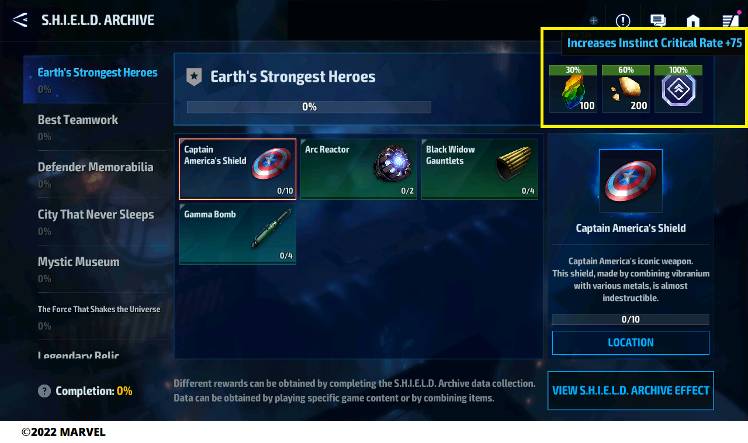 All about the SHIELD Archive - MARVEL Future Fight