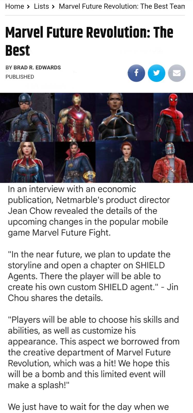 Leaked Update Details! - MARVEL Future Fight