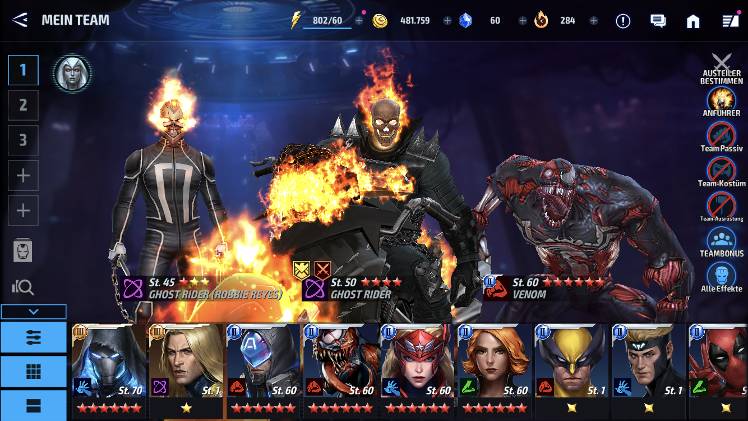Bestes Team - MARVEL Future Fight