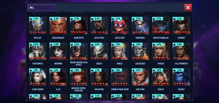 Help who i should choose on t2 premium selector - MARVEL Future Fight