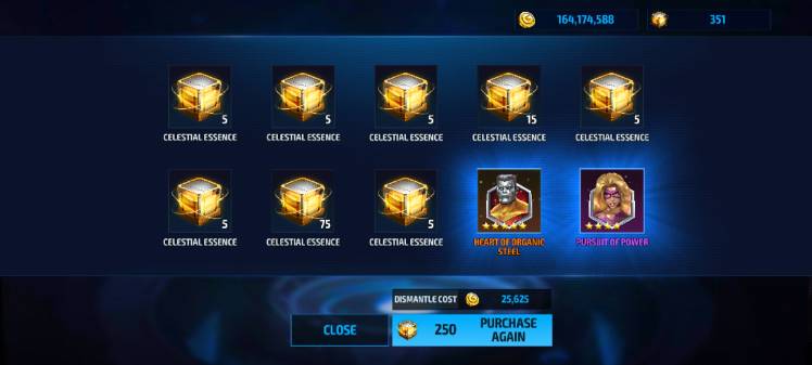 Been getting lucky with celestial essence - MARVEL Future Fight