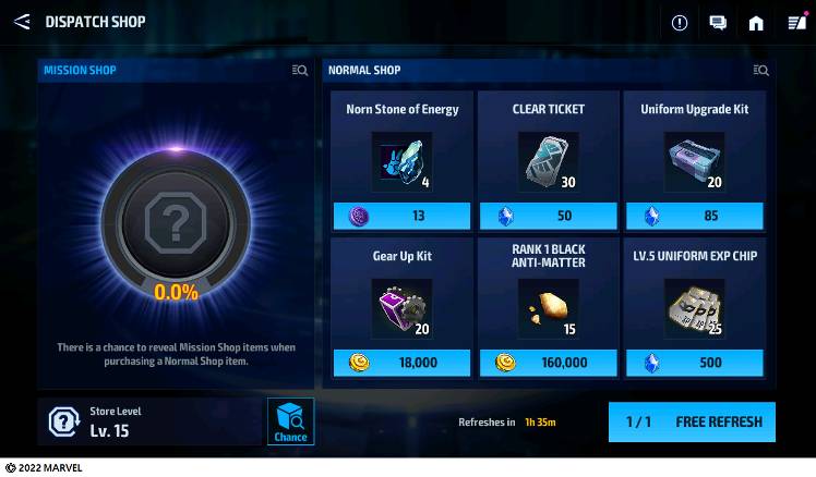 Store Guide - MARVEL Future Fight