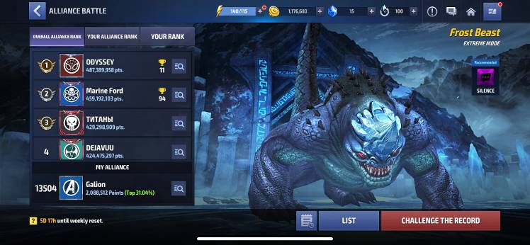[Take down frost beast/Hinchen] - MARVEL Future Fight