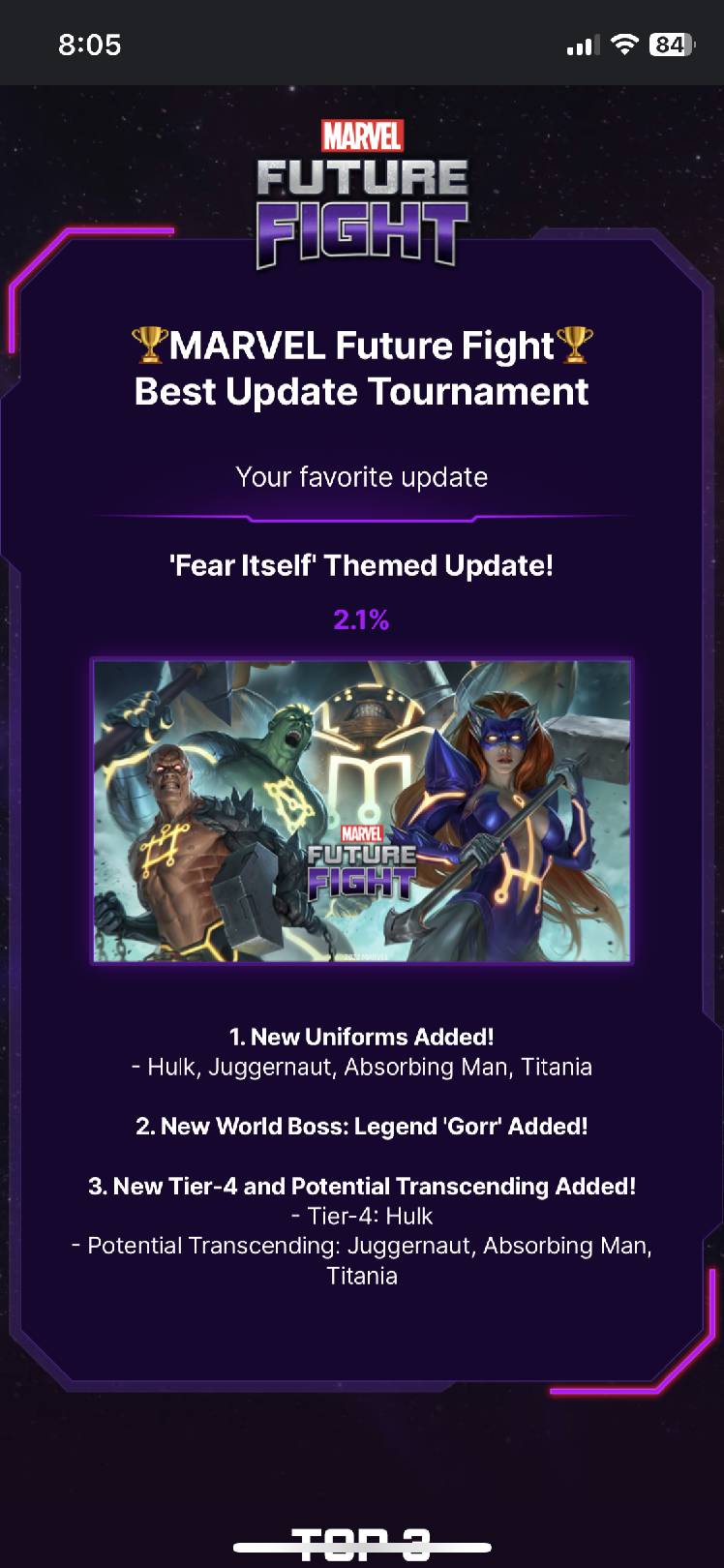 [Best update tournament] / id-vikasm7 - MARVEL Future Fight