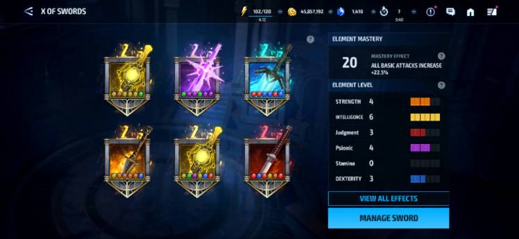 Sword System "X of Swords" - MARVEL Future Fight