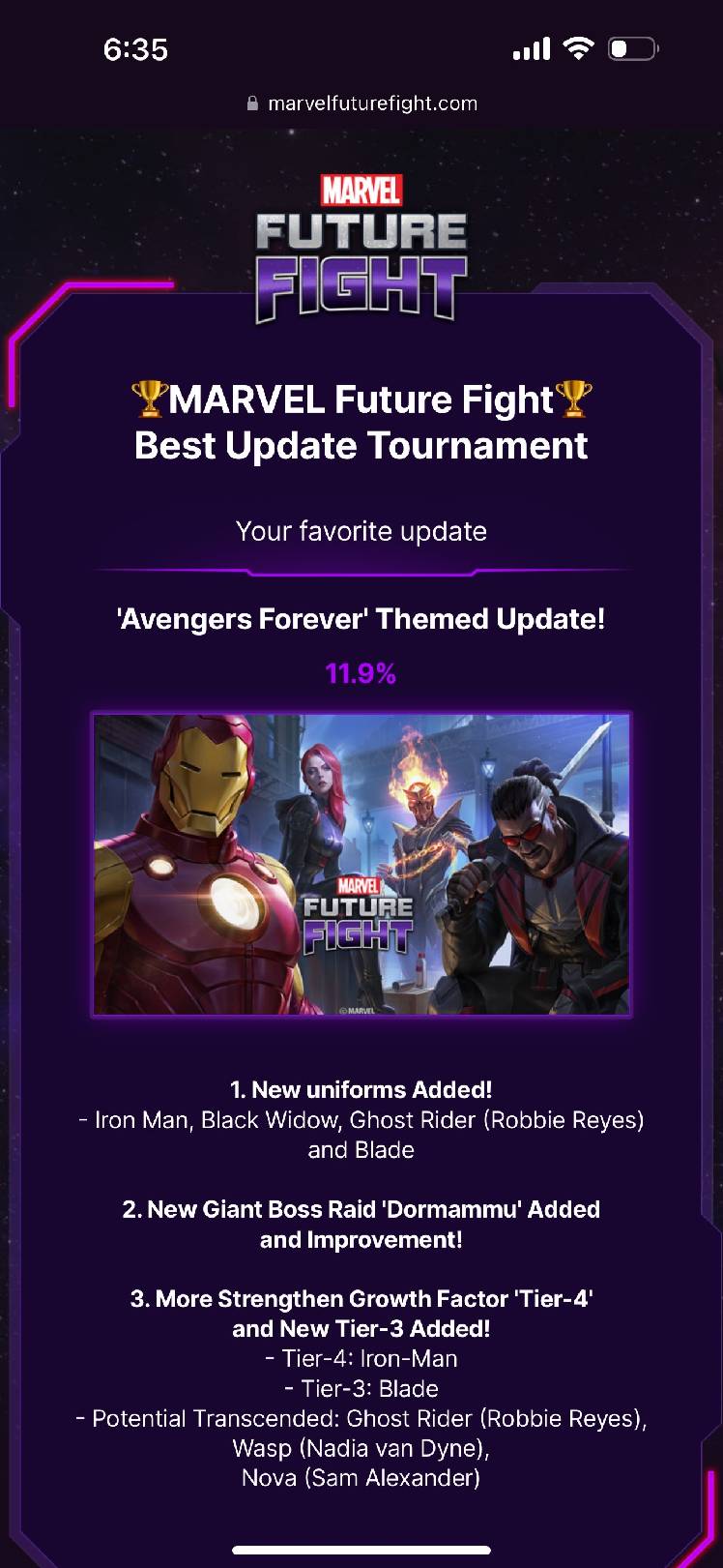 Avengers Forever/Jayajr32 - MARVEL Future Fight